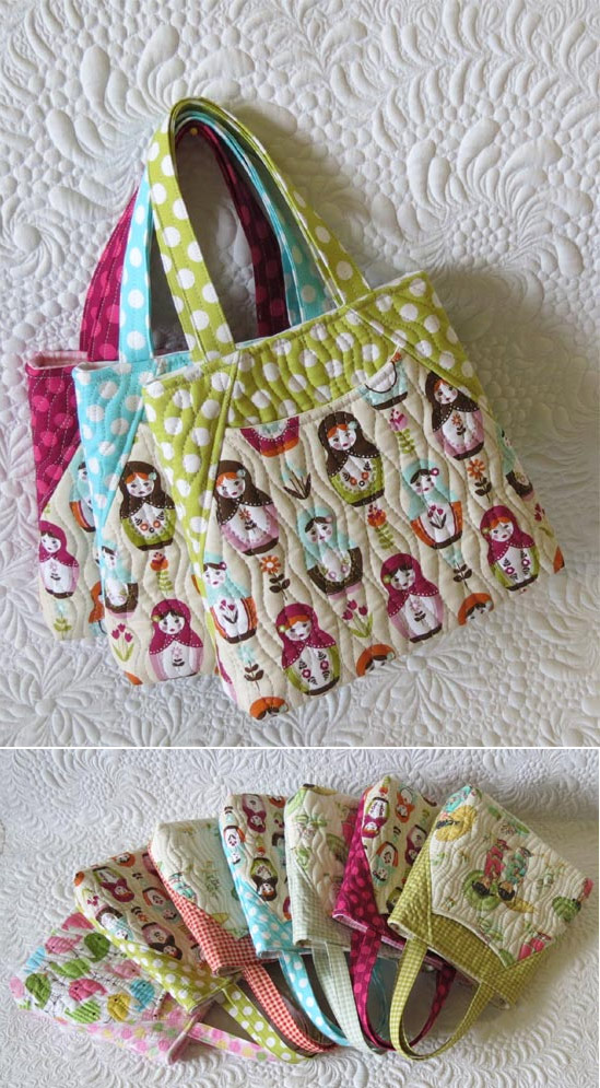 Mini tote bags - Geta's Quilting Studio
