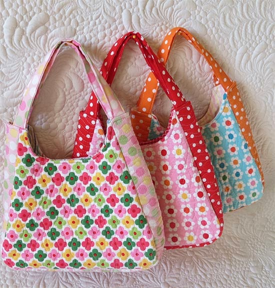 Mini tote bags - finally finished - Geta's Quilting Studio