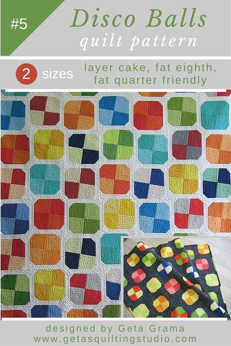 Fat quarter friendly patchwork quilt pattern for a simple quilt.