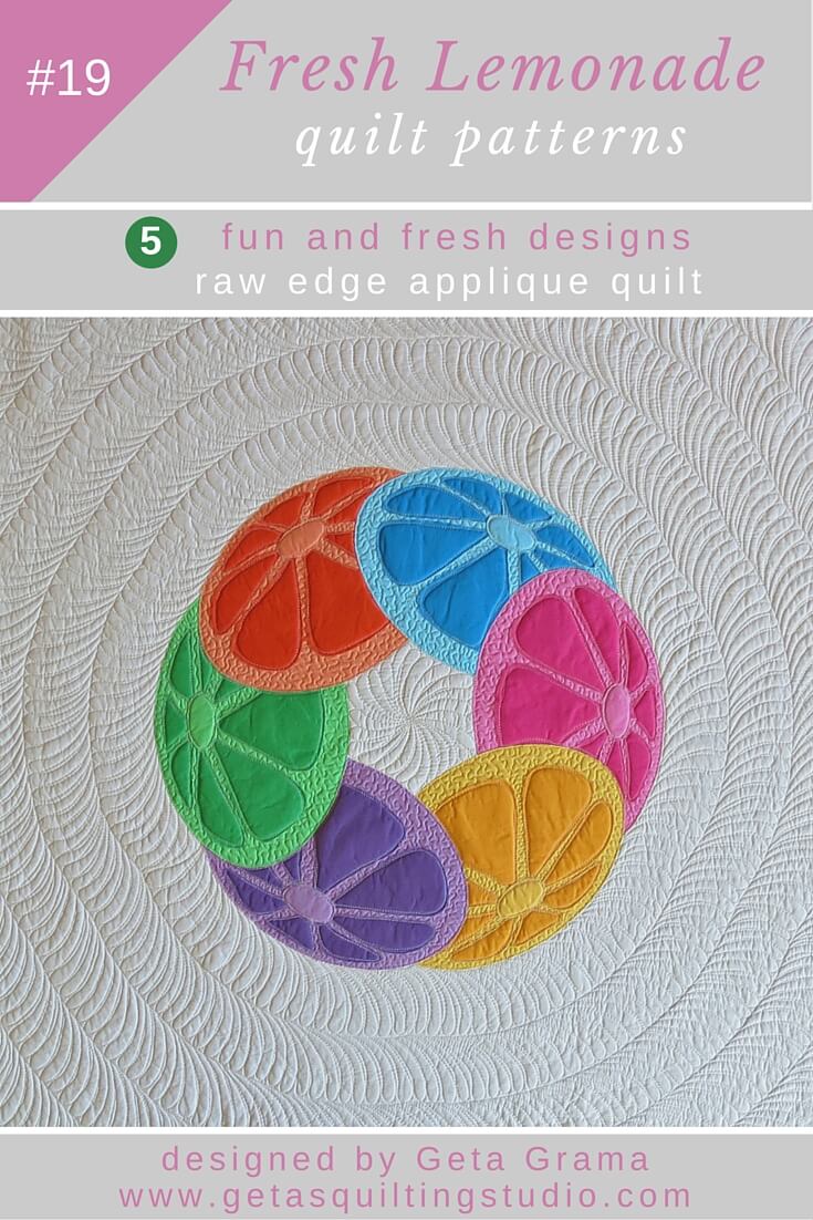 Fresh modern applique quilt pattern