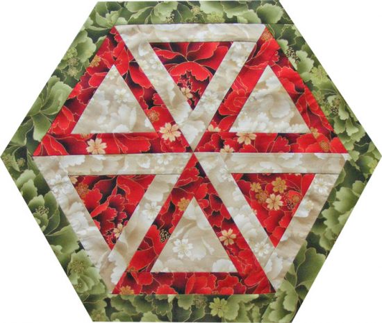 Triangle patchwork quilt pattern-sew equilateral triangles.