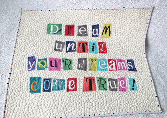 How to quilt letters - Geta's Quilting Studio