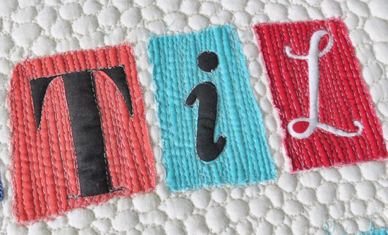 How to quilt letters - Geta's Quilting Studio