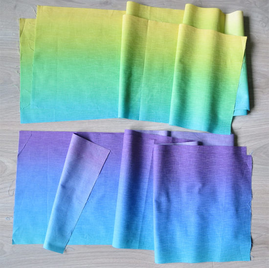 Ideas for using gradation/ombre fabric for quilting - Geta's Quilting ...