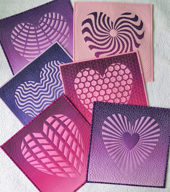 Reverse Applique Heart Quilt Pattern - Geta's Quilting Studio