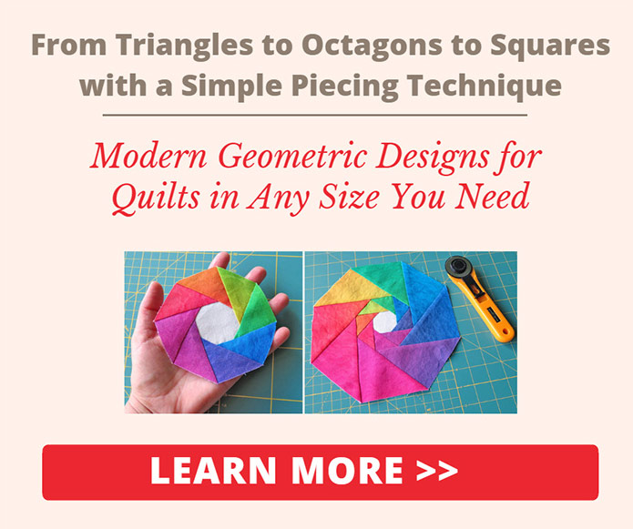 How to turn an octagon into a square - Geta's Quilting Studio