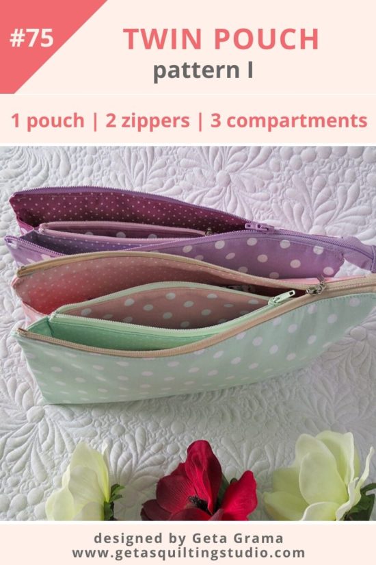 Twin Pouch Patterns - Geta's Quilting Studio
