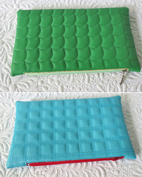 Quilted vinyl bag and pouch patterns - Geta's Quilting Studio