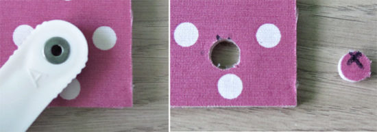 How to insert eyelets in fabric projects - Geta's Quilting Studio
