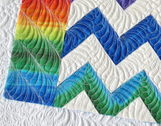 Zig zag quilt pattern - Geta's Quilting Studio