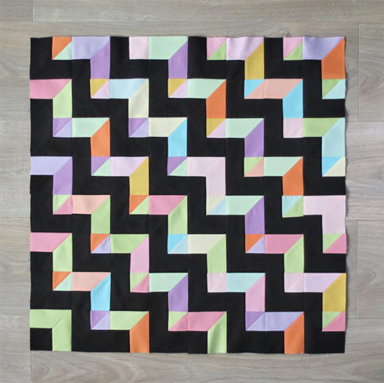Zig zag quilt pattern - Geta's Quilting Studio