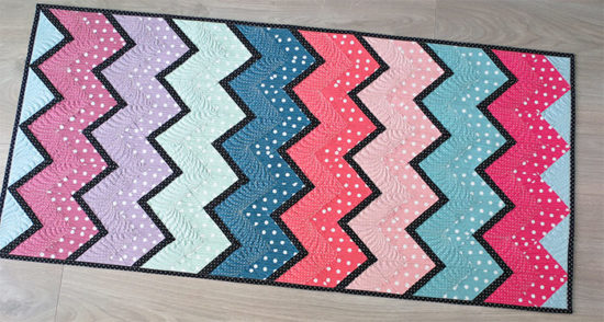 Zig zag quilt pattern - Geta's Quilting Studio