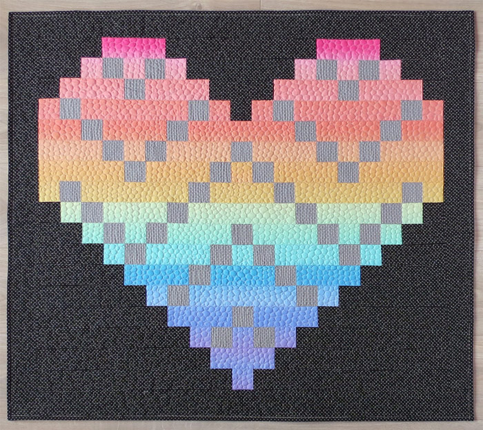 Modern Heart Quilt Pattern - Geta's Quilting Studio