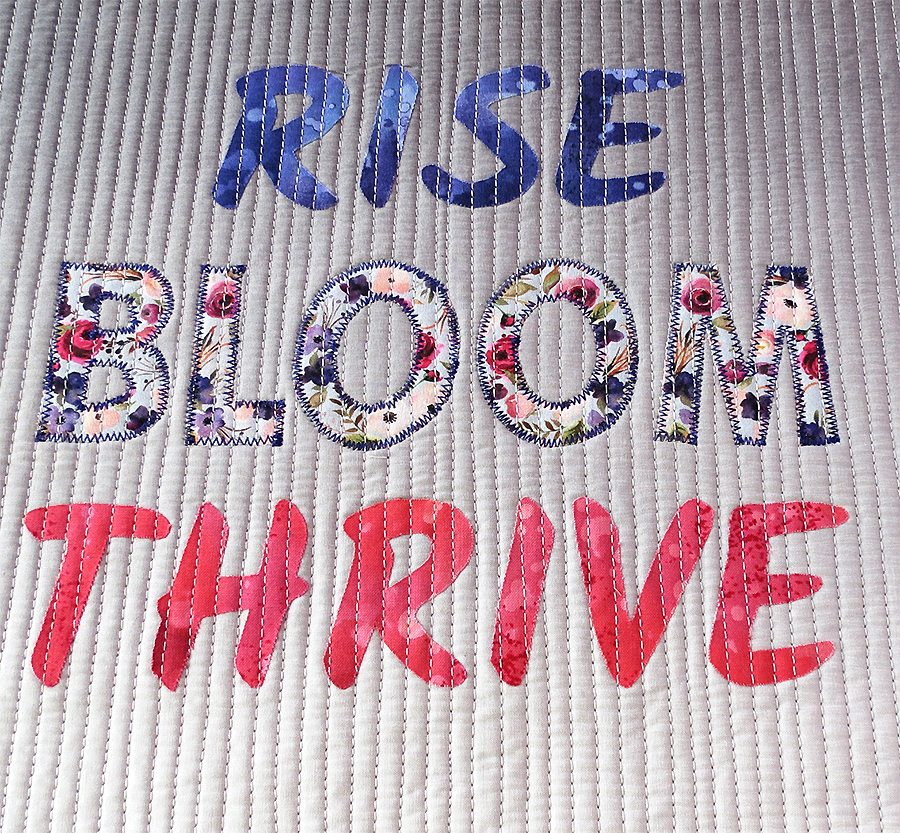 Tips on How to Appliqué Words on Quilts - Geta's Quilting Studio