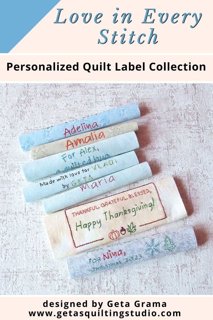 Love in Every Stitch: Personalized Quilt Label Collection - Geta's ...